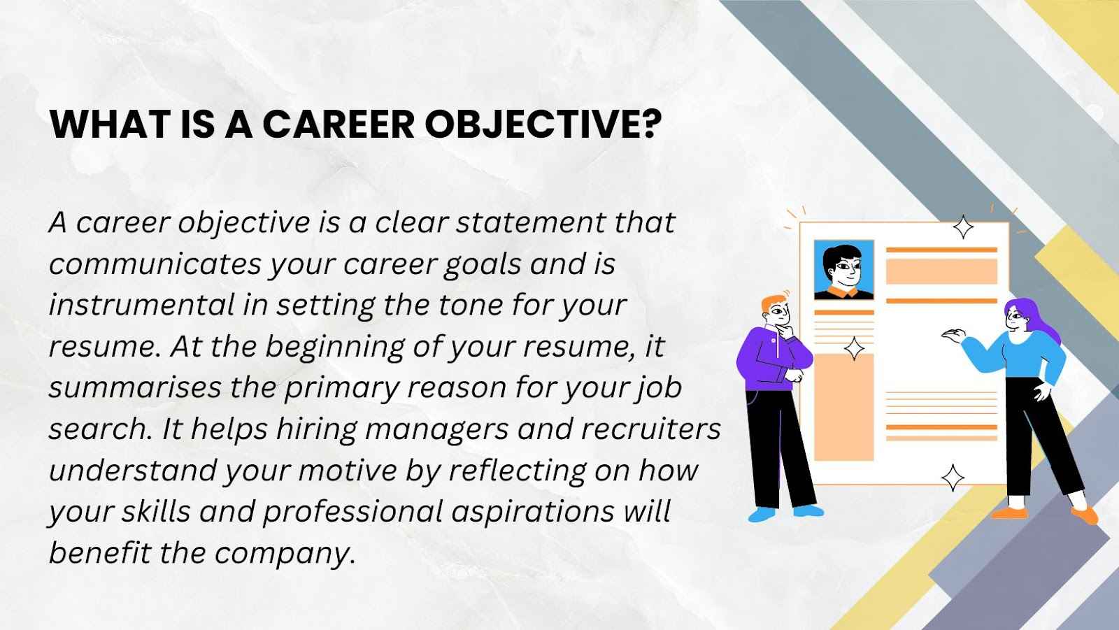 Career Objective for Resume for Fresher with Examples
